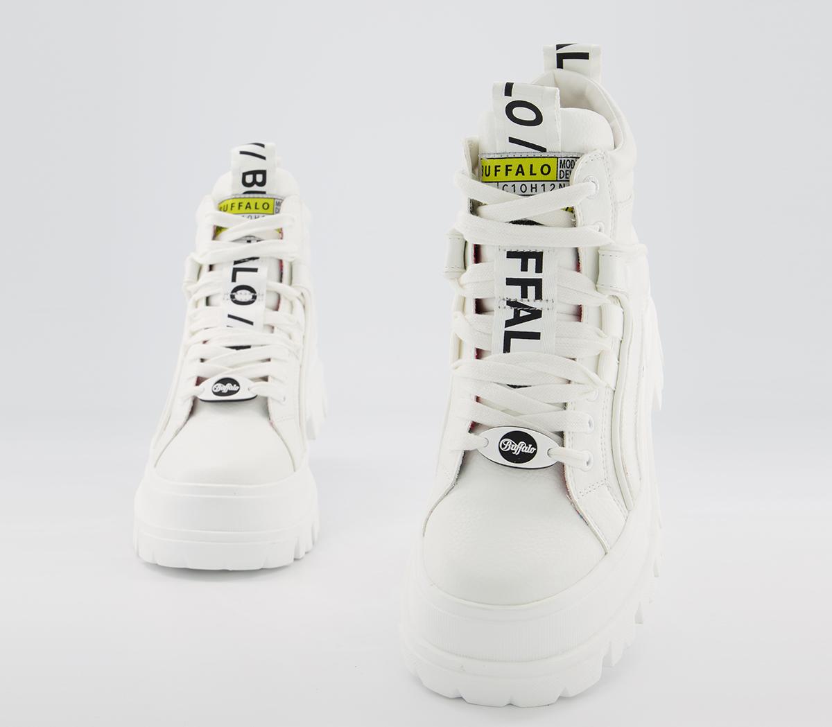 Buffalo Aspha Nc Mid Trainers White Vegan - Women's Vegan Shoes