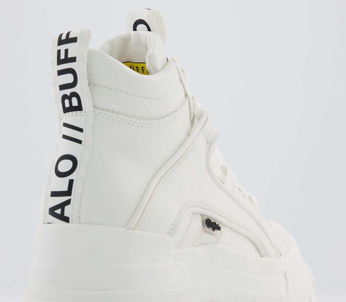 Buffalo Aspha Nc Mid Trainers White Vegan - Women's Vegan Shoes