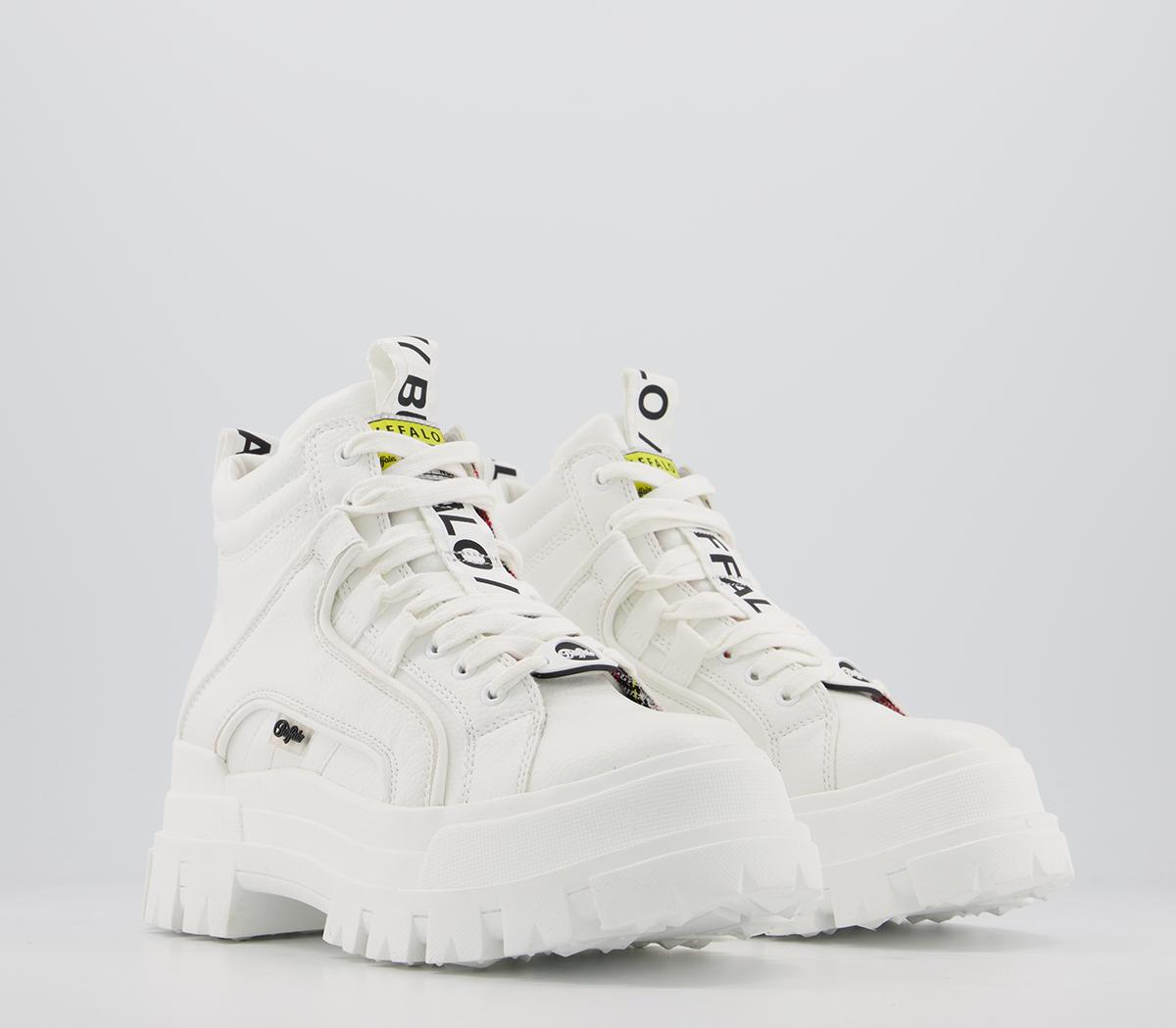 Buffalo Aspha Nc Mid Trainers White Vegan - Women's Vegan Shoes
