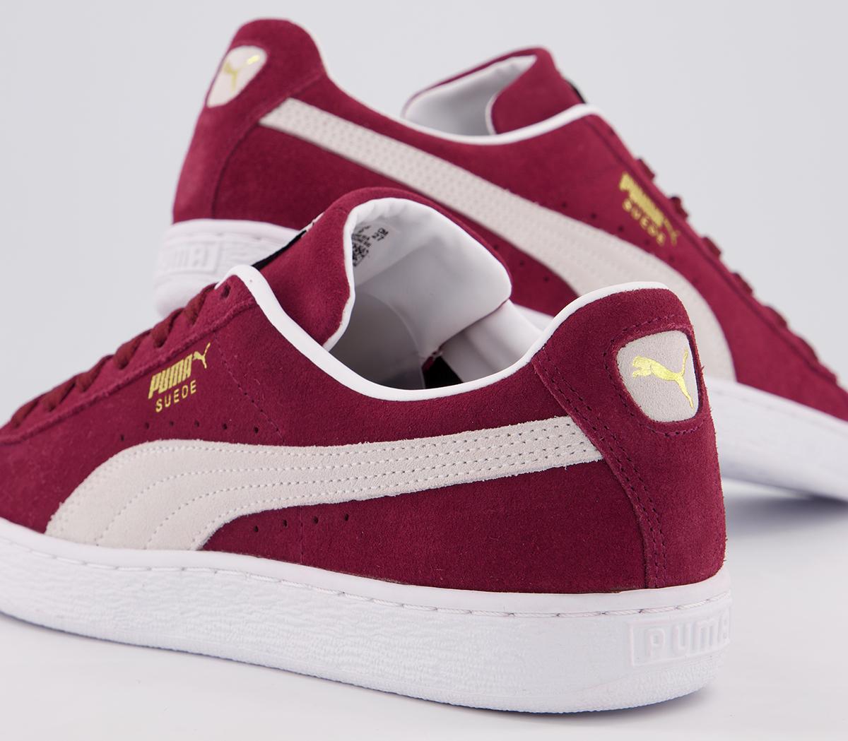 PUMA Suede Classic Xxi Trainers Cabernet Puma White - Unisex Sports