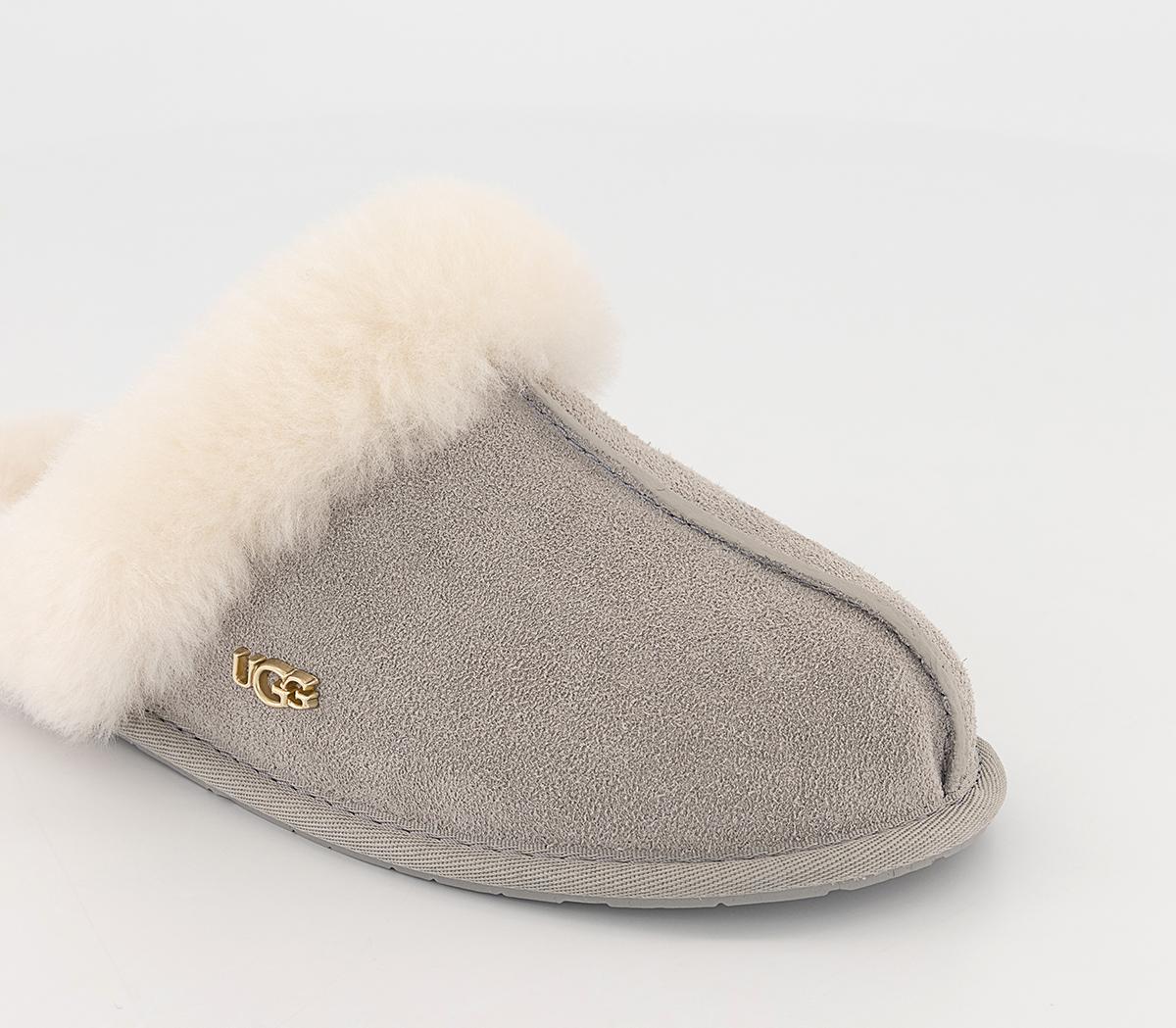 UGG Scuffette Ii Metal Logo Slippers Drizzle Grey - UGG Slippers