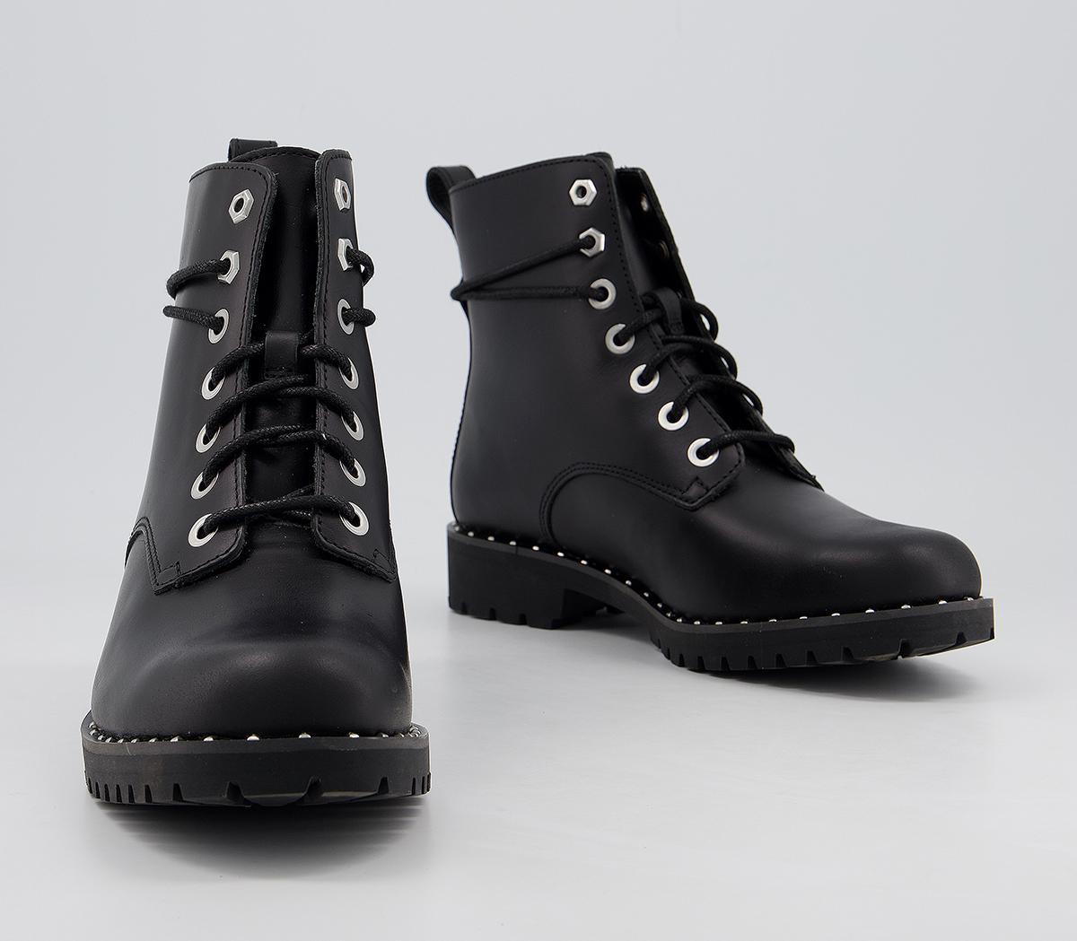 Timberland Lux Stud Boots Black Stud - Women's Ankle Boots