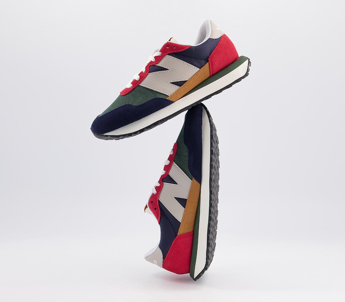 New Balance Ms237 Trainers Navy Red Yellow - Unisex Sports