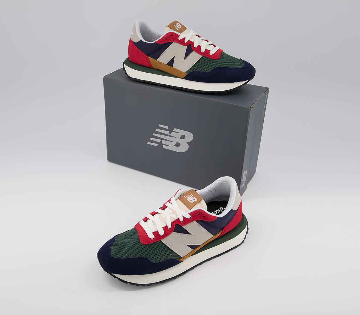 New Balance Ms237 Trainers Navy Red Yellow - Unisex Sports