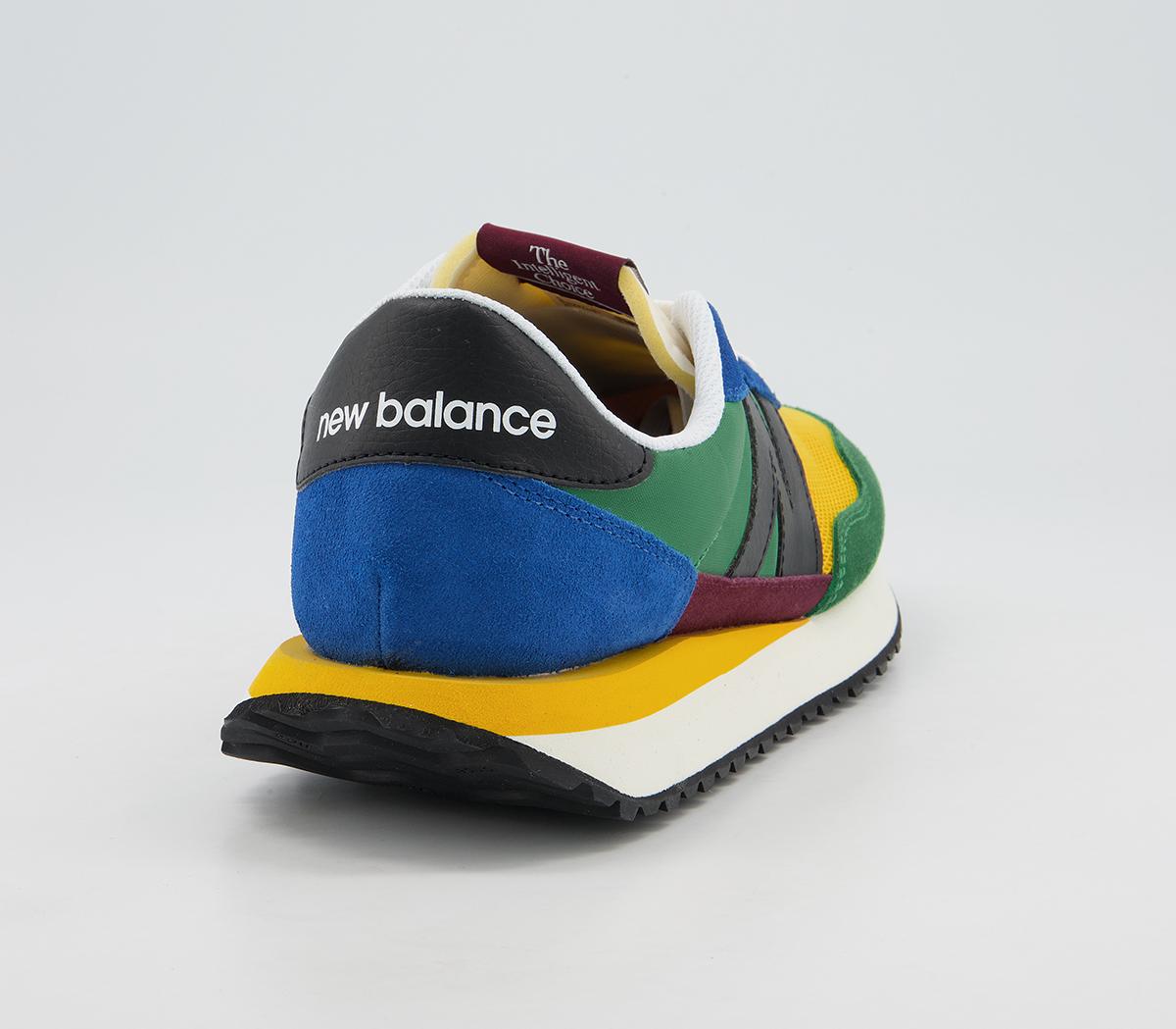 New Balance Ms237 Trainers Blue Green Yellow Burgundy - Junior