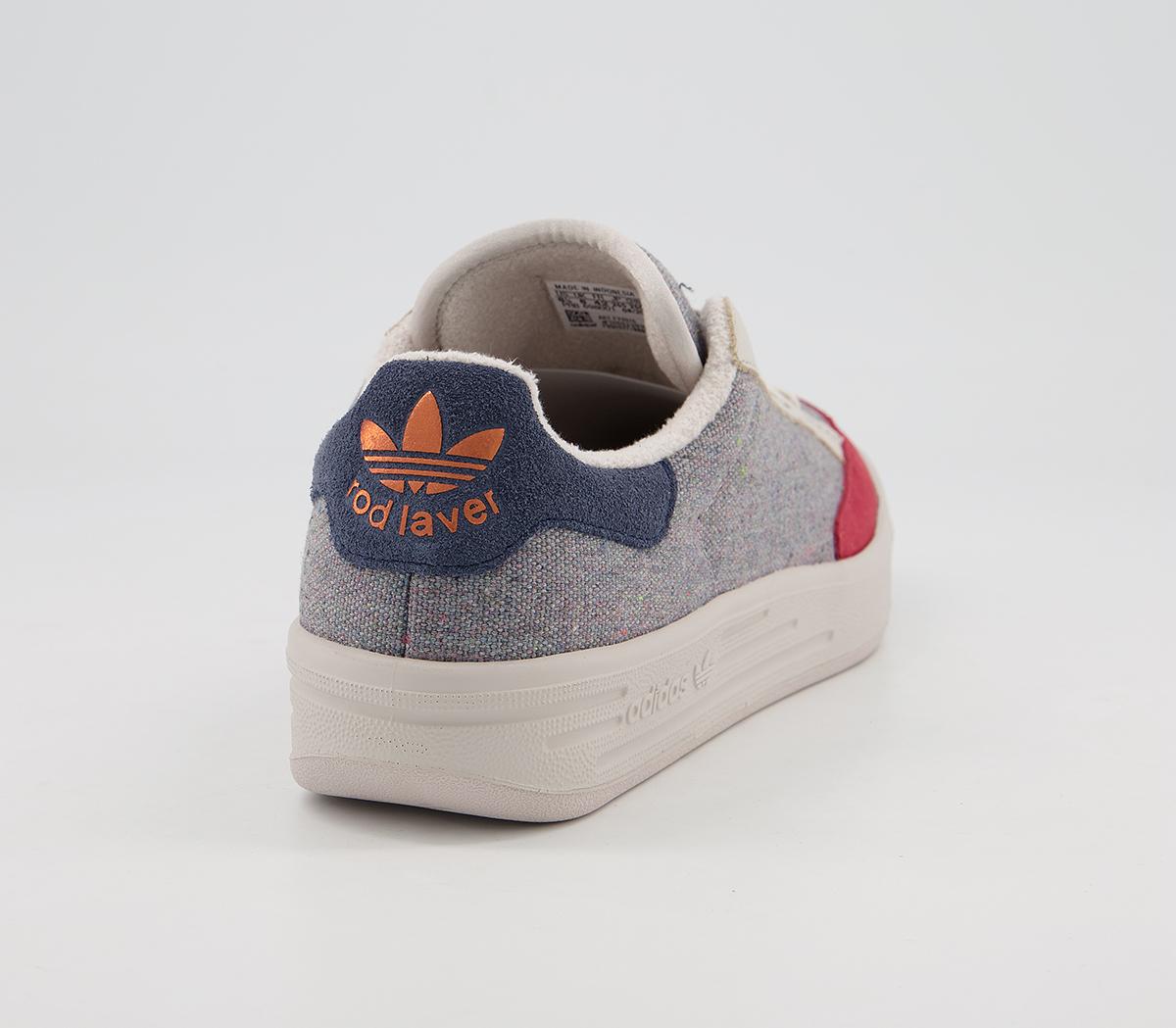 adidas Consortium Rod Laver World Trainers Chalk White Collegiate Navy ...