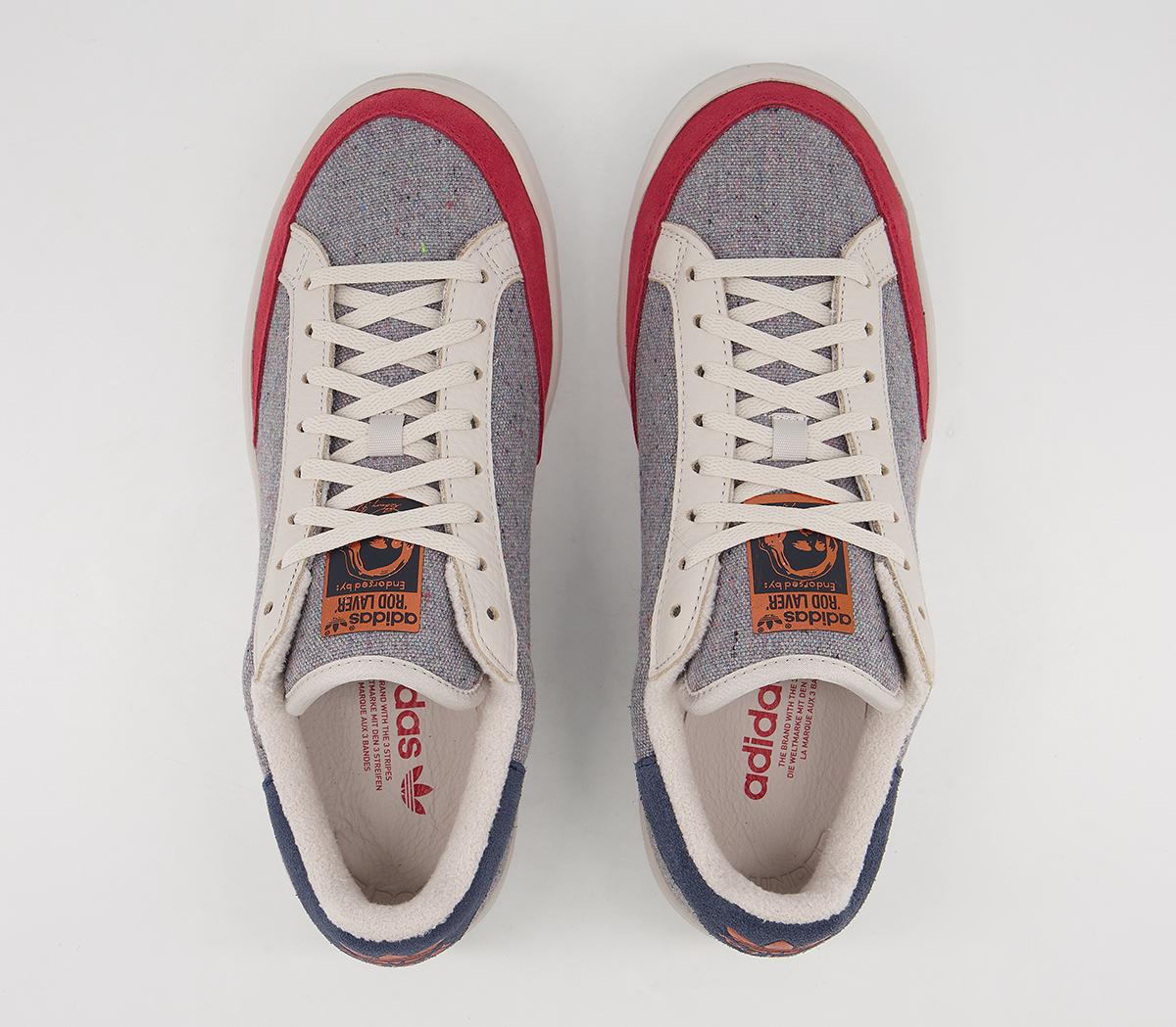 adidas Consortium Rod Laver World Trainers Chalk White Collegiate Navy ...