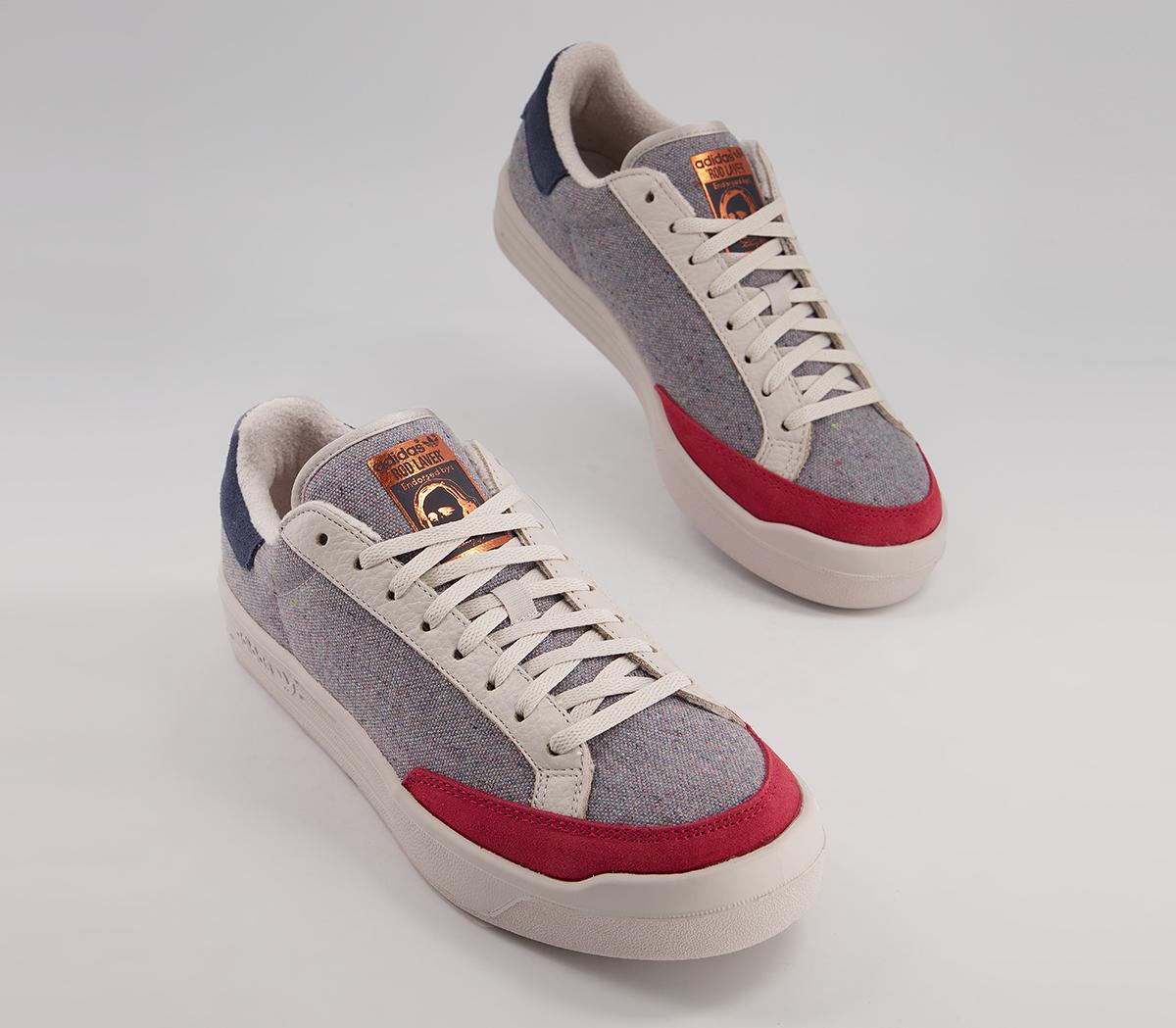 adidas Consortium Rod Laver World Trainers Chalk White Collegiate Navy ...