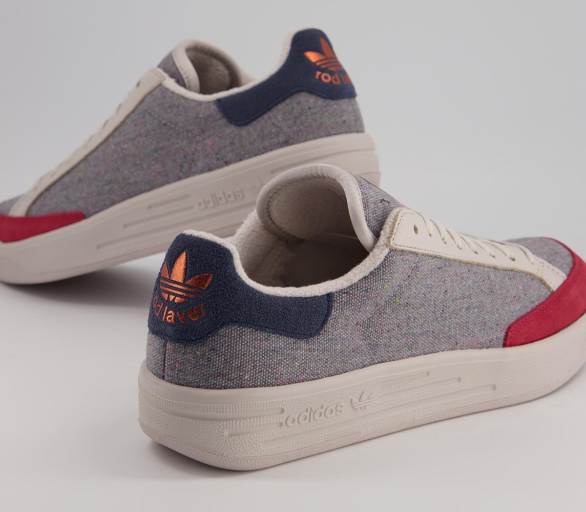 adidas Consortium Rod Laver World Trainers Chalk White Collegiate Navy ...