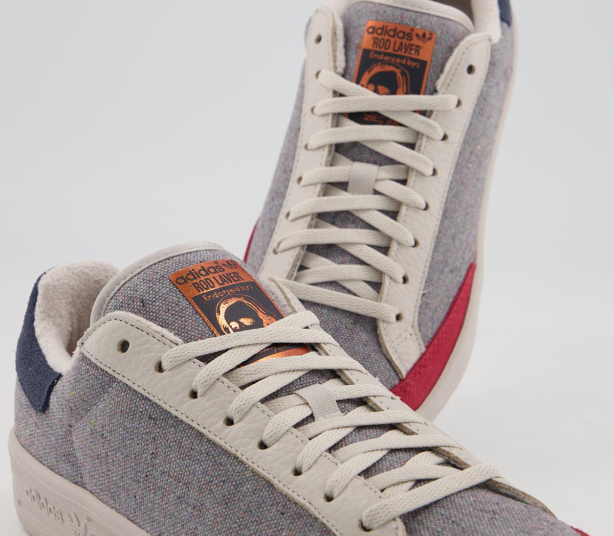 adidas Consortium Rod Laver World Trainers Chalk White Collegiate Navy ...