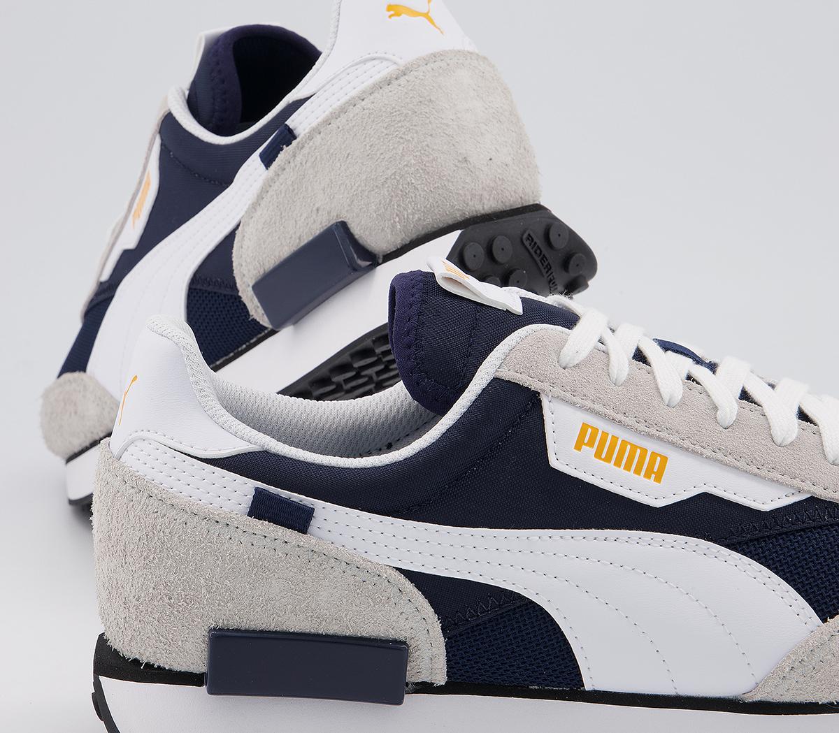 PUMA Future Rider Vintage Trainers Black Grey Violet - Unisex Sports