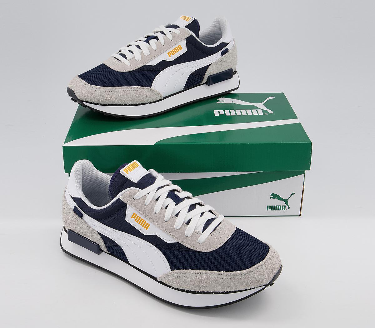 PUMA Future Rider Vintage Trainers Black Grey Violet - Unisex Sports