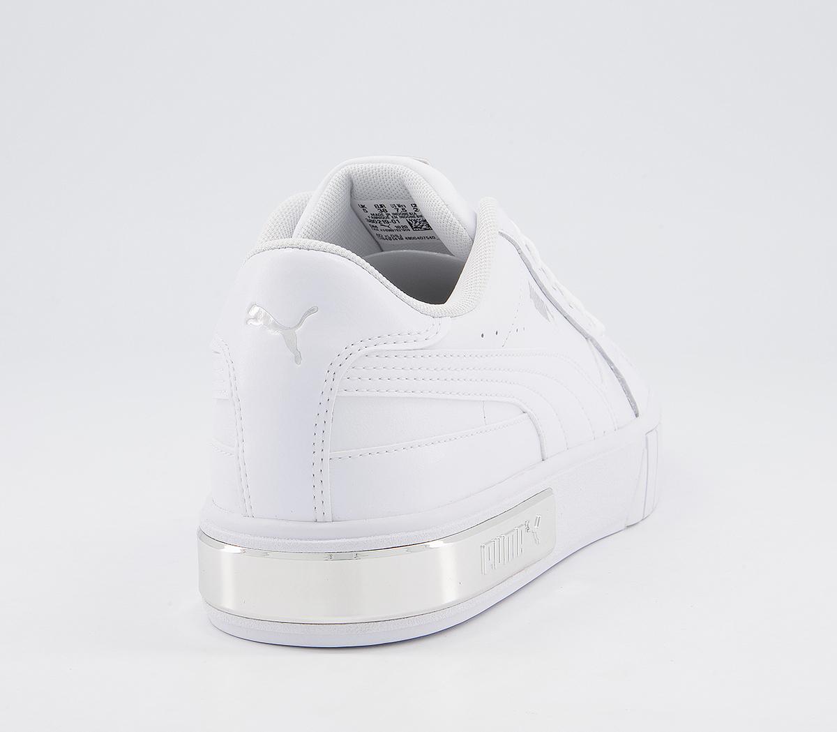 PUMA Cali Star Trainers White Metallic Silver - Women's Trainers