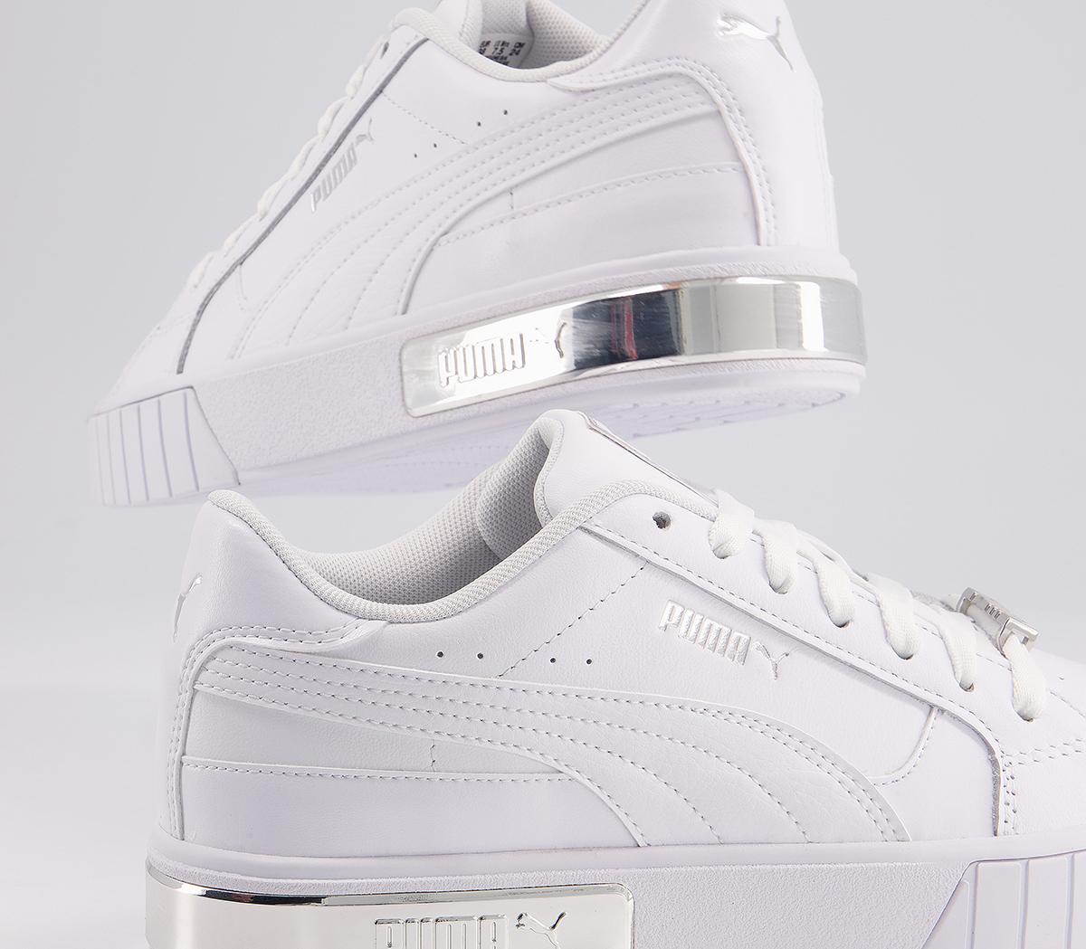 PUMA Cali Star Trainers White Metallic Silver - Women's Trainers