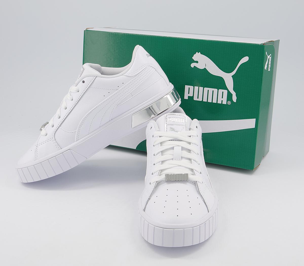 PUMA Cali Star Trainers White Metallic Silver - Women's Trainers