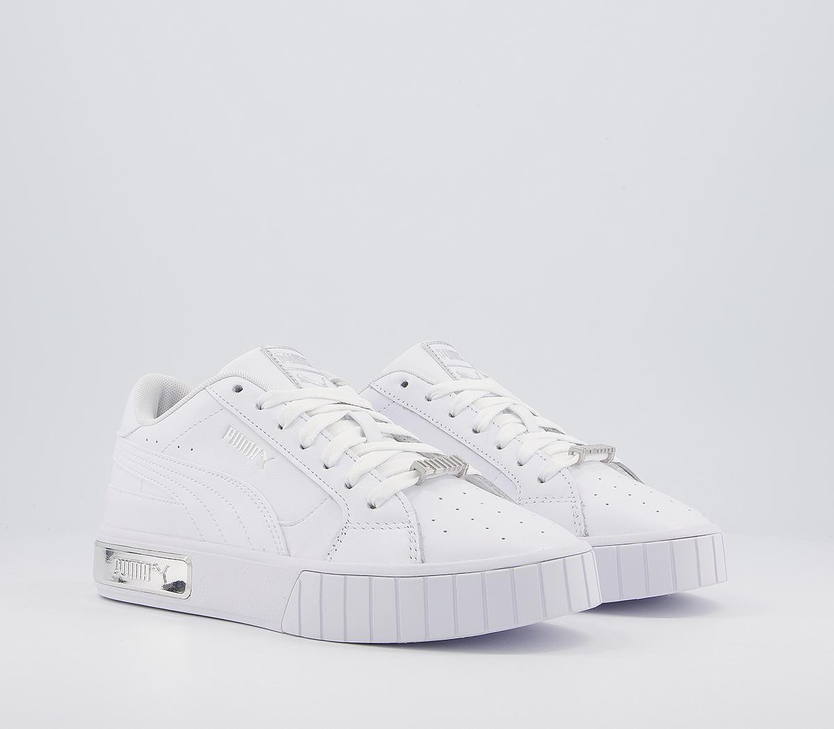 PUMA Cali Star Trainers White Metallic Silver - Women's Trainers
