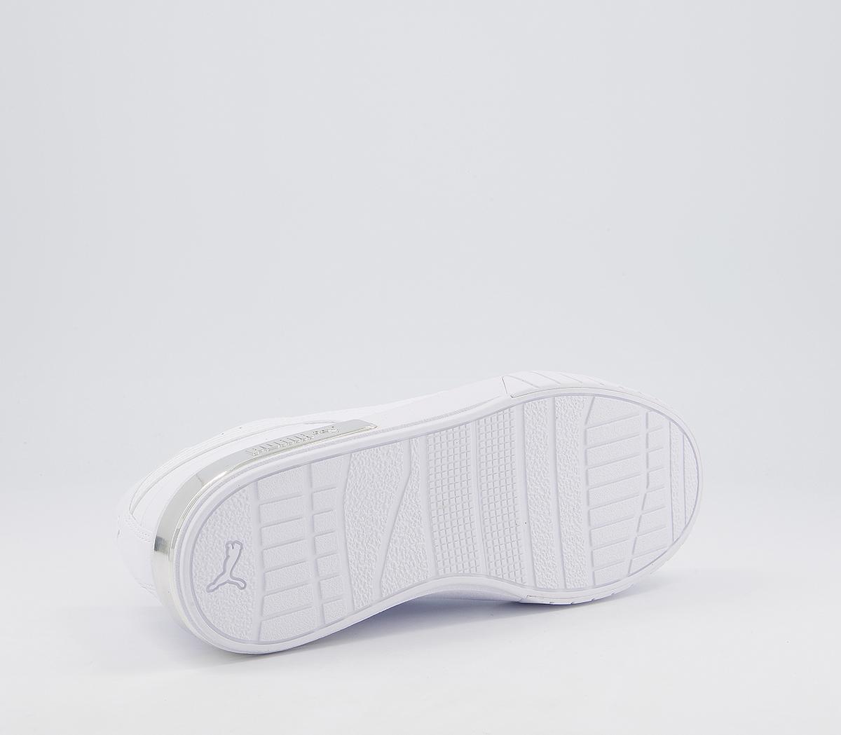PUMA Cali Star Trainers White Metallic Silver - Women's Trainers