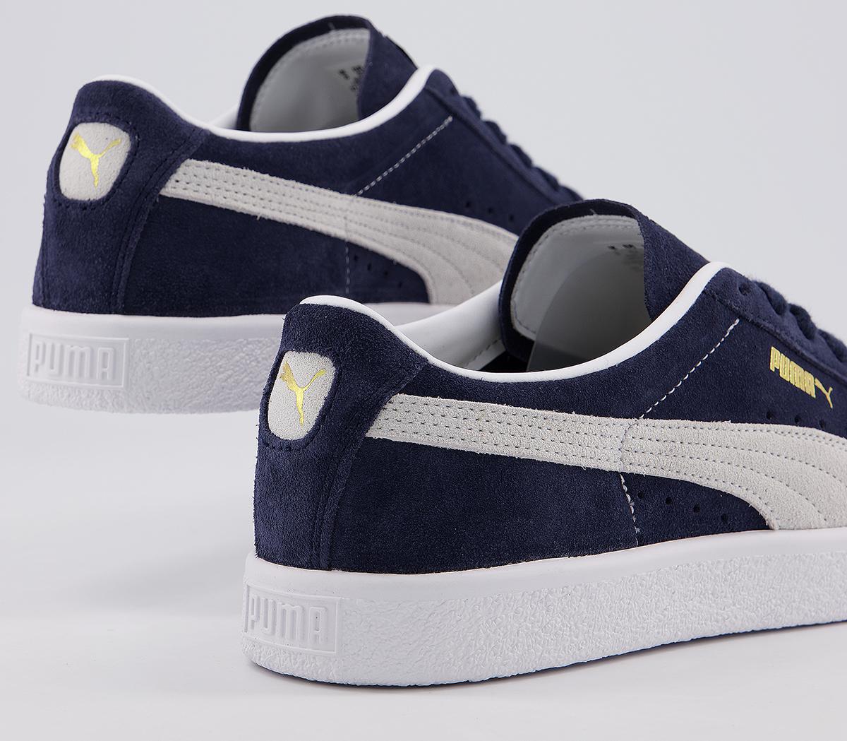 PUMA Suede Vintage Trainers Peacoat White - Men's Terrace Trainers