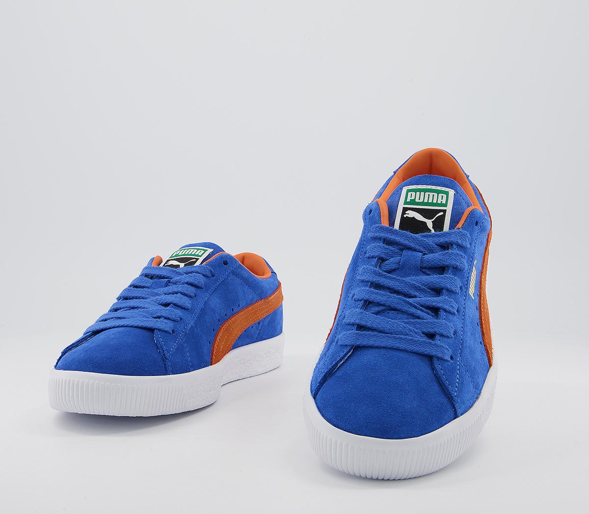 PUMA Suede Vintage Trainers Blue Orange - Men's Terrace Trainers