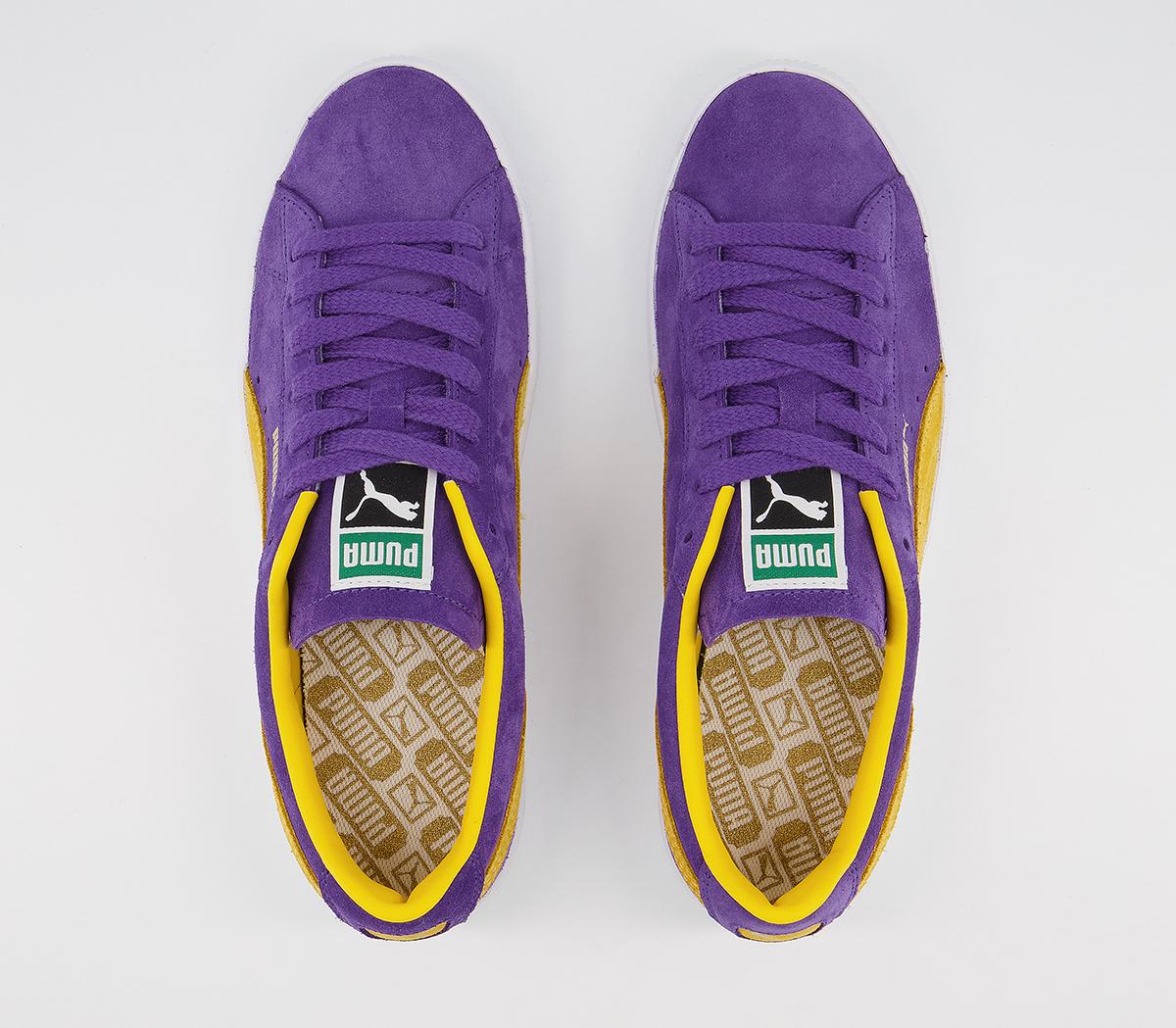 PUMA Suede Vintage Trainers Purple Yellow - Men's Terrace Trainers