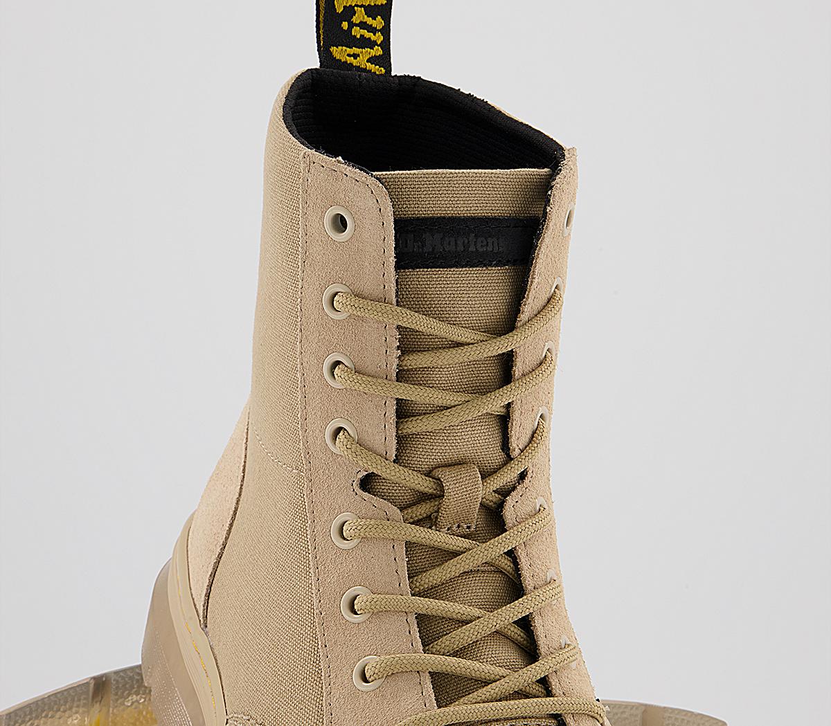 Dr. Martens Combs Canvas Boots Sand - Men's Casual Shoes