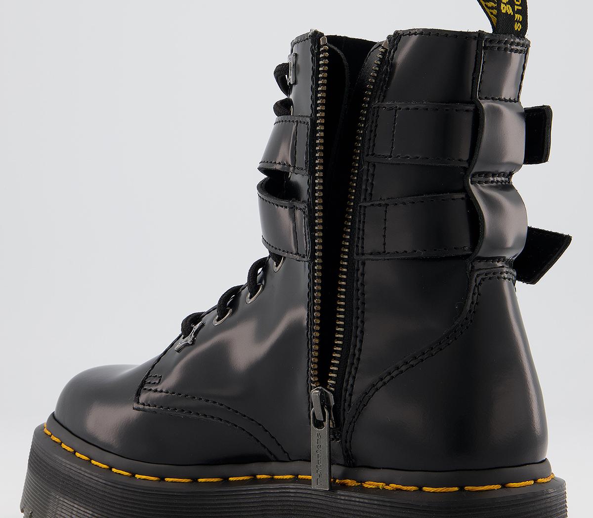 Dr. Martens Jadon Hardware Boots Black - Women's Ankle Boots