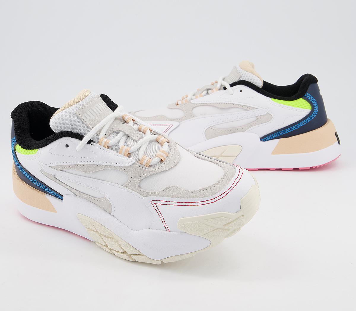 PUMA Hedra Trainers White Whisper White Peacoat - Women's Trainers