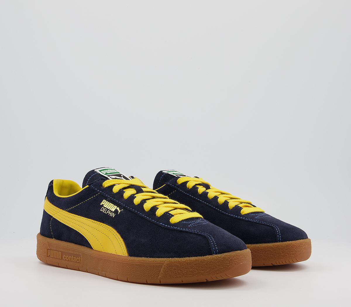 PUMA Delphin Og Trainers Puma New Navy Super Lemon - Men's Terrace Trainers