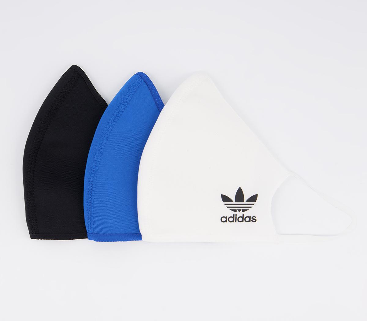 adidas Face Mask Multi Pack Adidas Original Black Blue White - Accessories