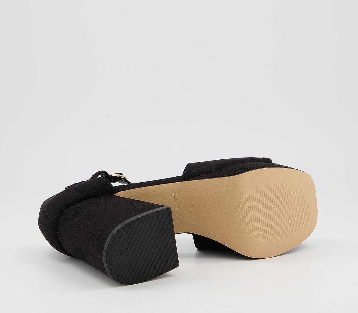 OFFICE Marshall Mid Platform Heels Black - Mid Heels