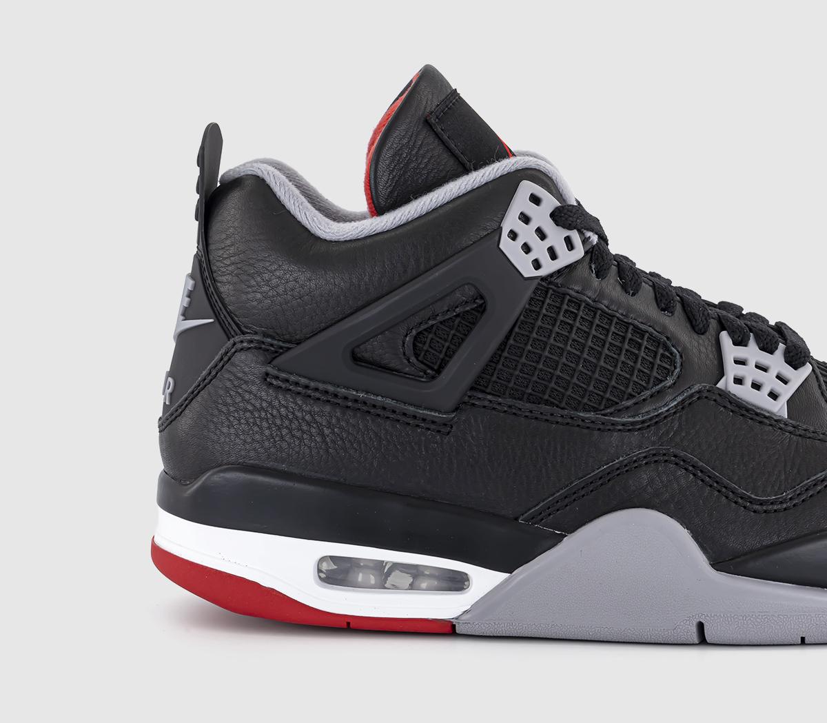Jordan Air Jordan 4 Trainers Black Fire Red Cement Grey Summit White ...