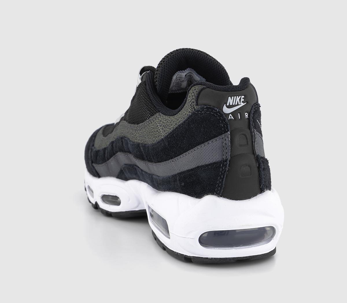 Nike Air Max 95 Trainers Black Pure Platinum Anthracite White - Men's ...