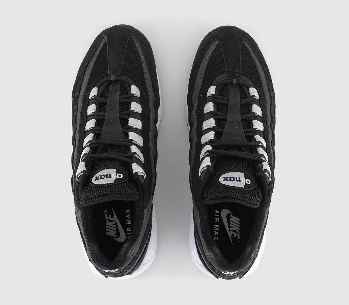 Nike Air Max 95 Trainers Black Pure Platinum Anthracite White - Nike ...
