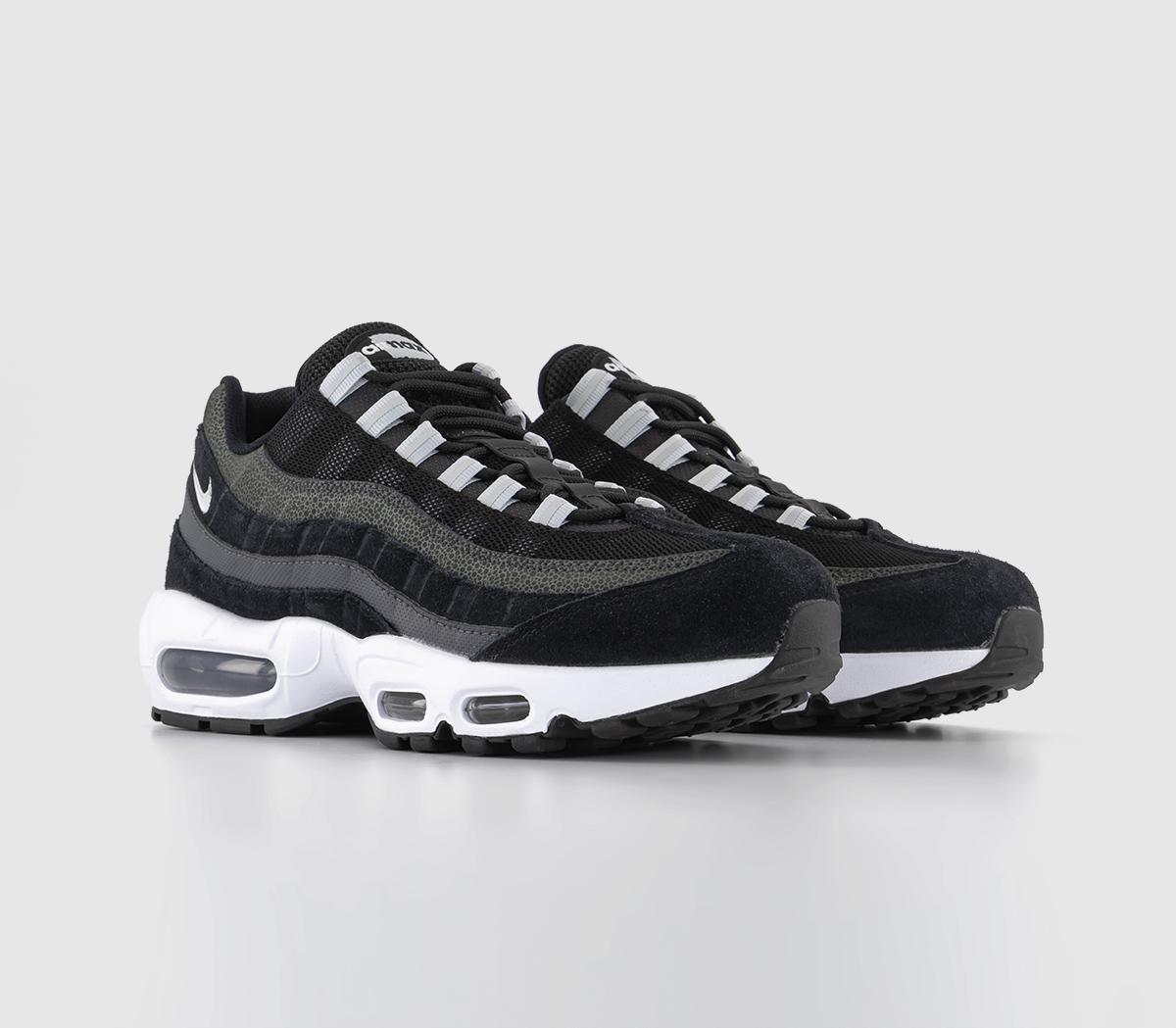 Nike Air Max 95 Trainers Black Pure Platinum Anthracite White - Men's ...