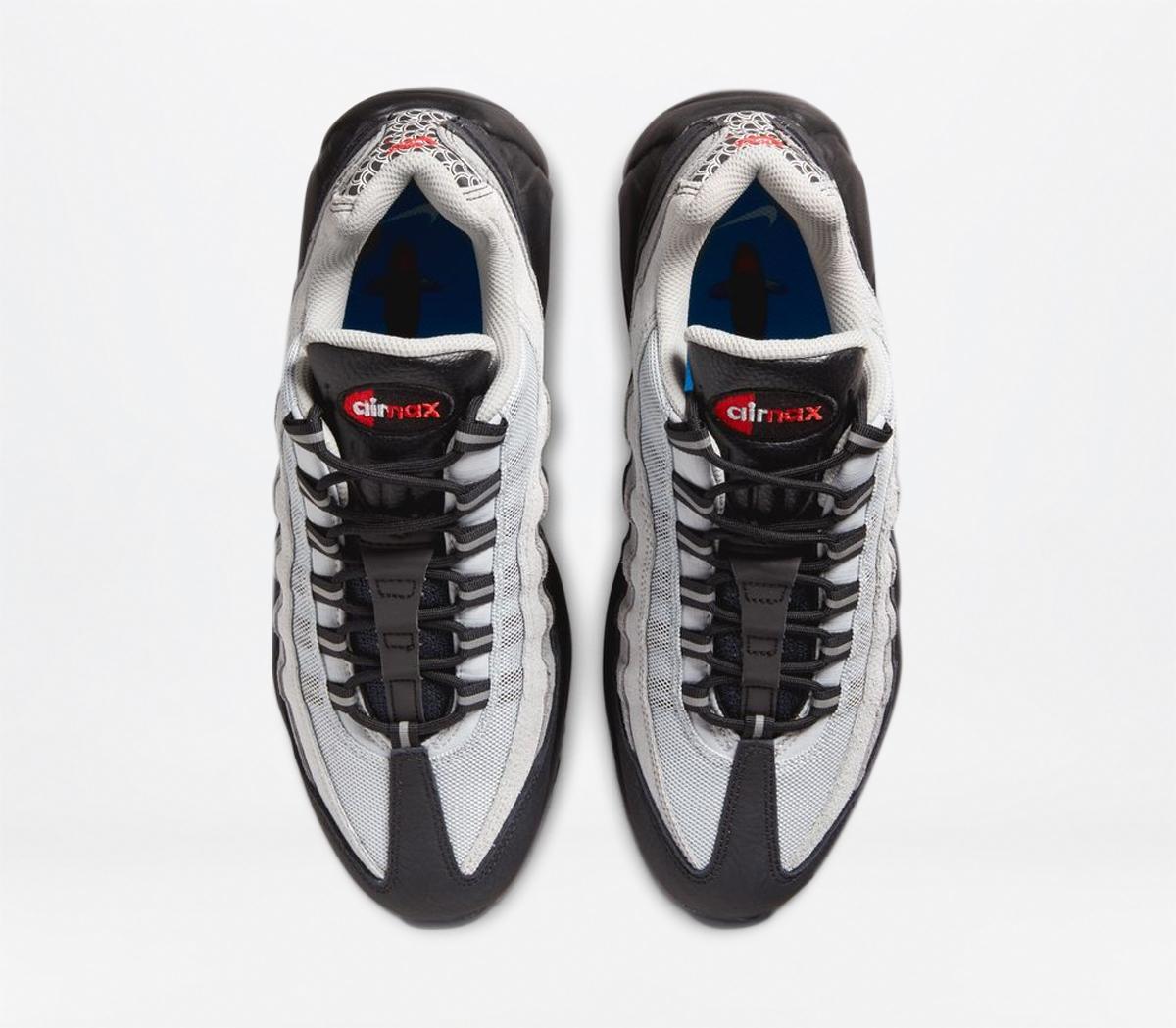 Nike Air Max 95 Trainers Black White Pure Platinum Light Smoke Grey ...