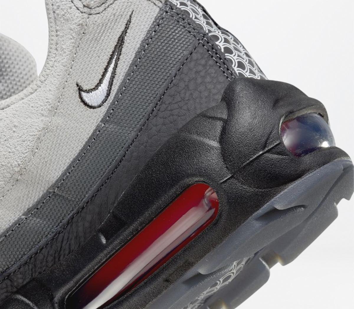 Nike Air Max 95 Trainers Black White Pure Platinum Light Smoke Grey ...