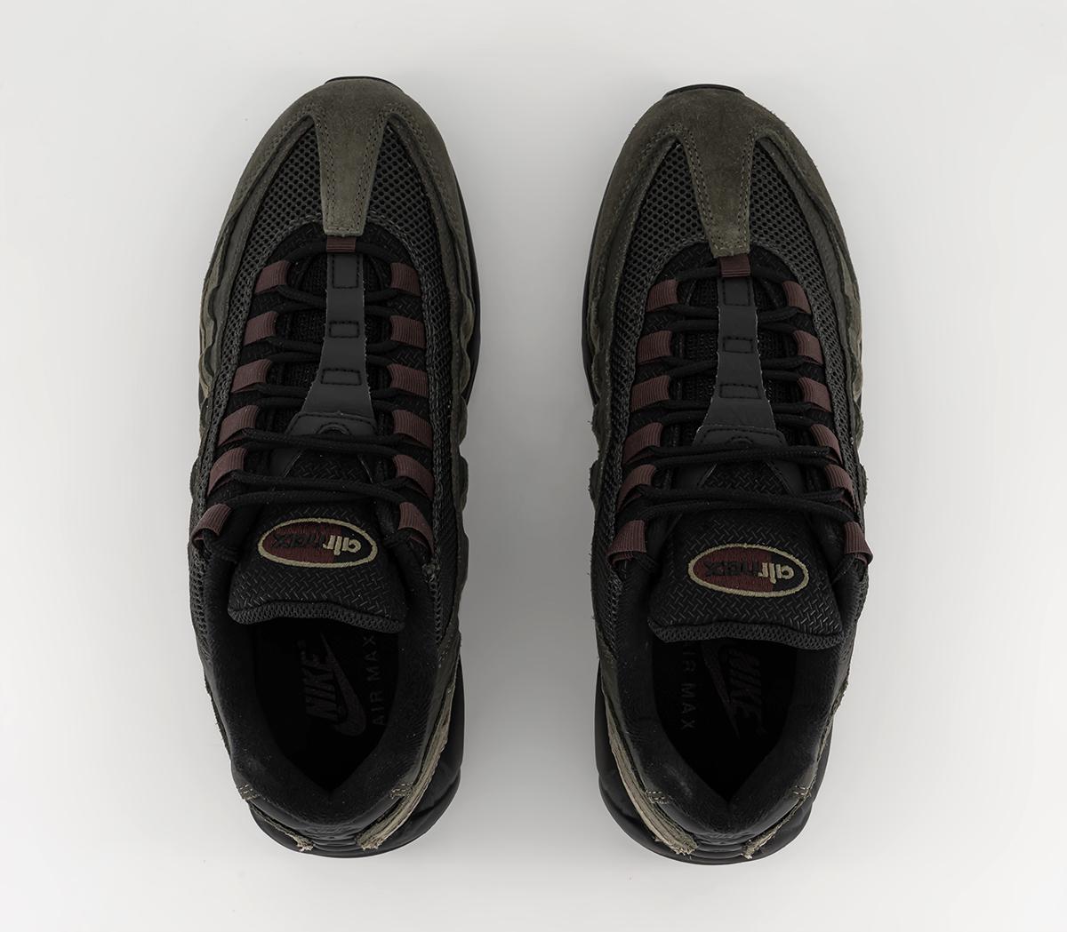 Nike Air Max 95 Trainers Black Earth Sequoia Cargo Khaki Medium Olive ...