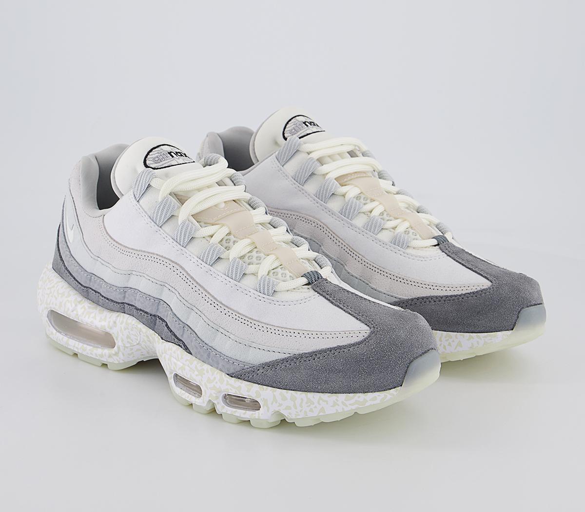 Nike Air Max 95 Trainers Summit White Light Bone Cool Grey - Unisex Sports