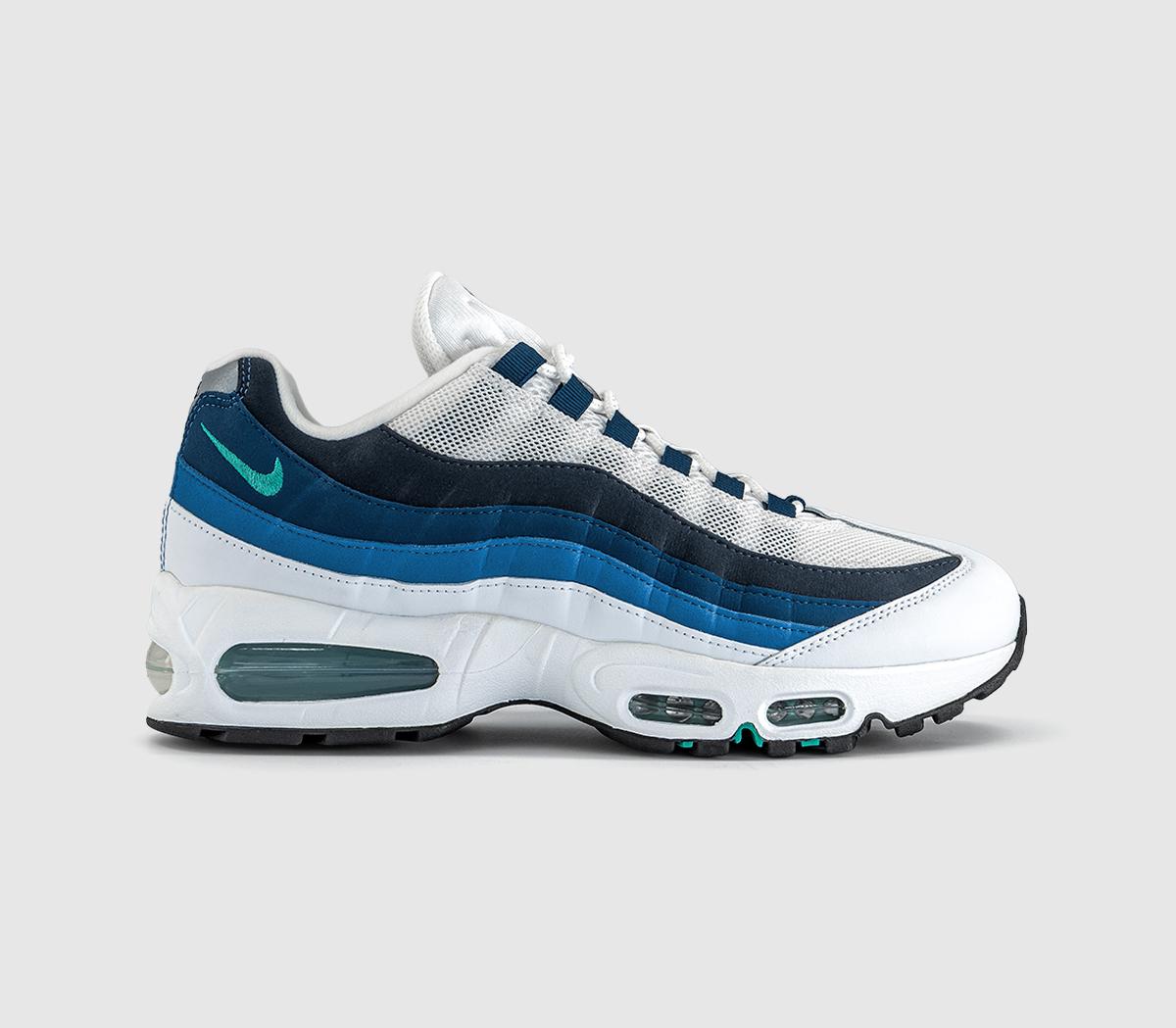 Click here for Nike Air Max 95 Trainers White Emerald Green Lake... prices