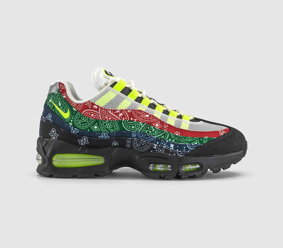 Click here for Nike Air Max 95 Trainers Sail Volt Univ Red Sport... prices