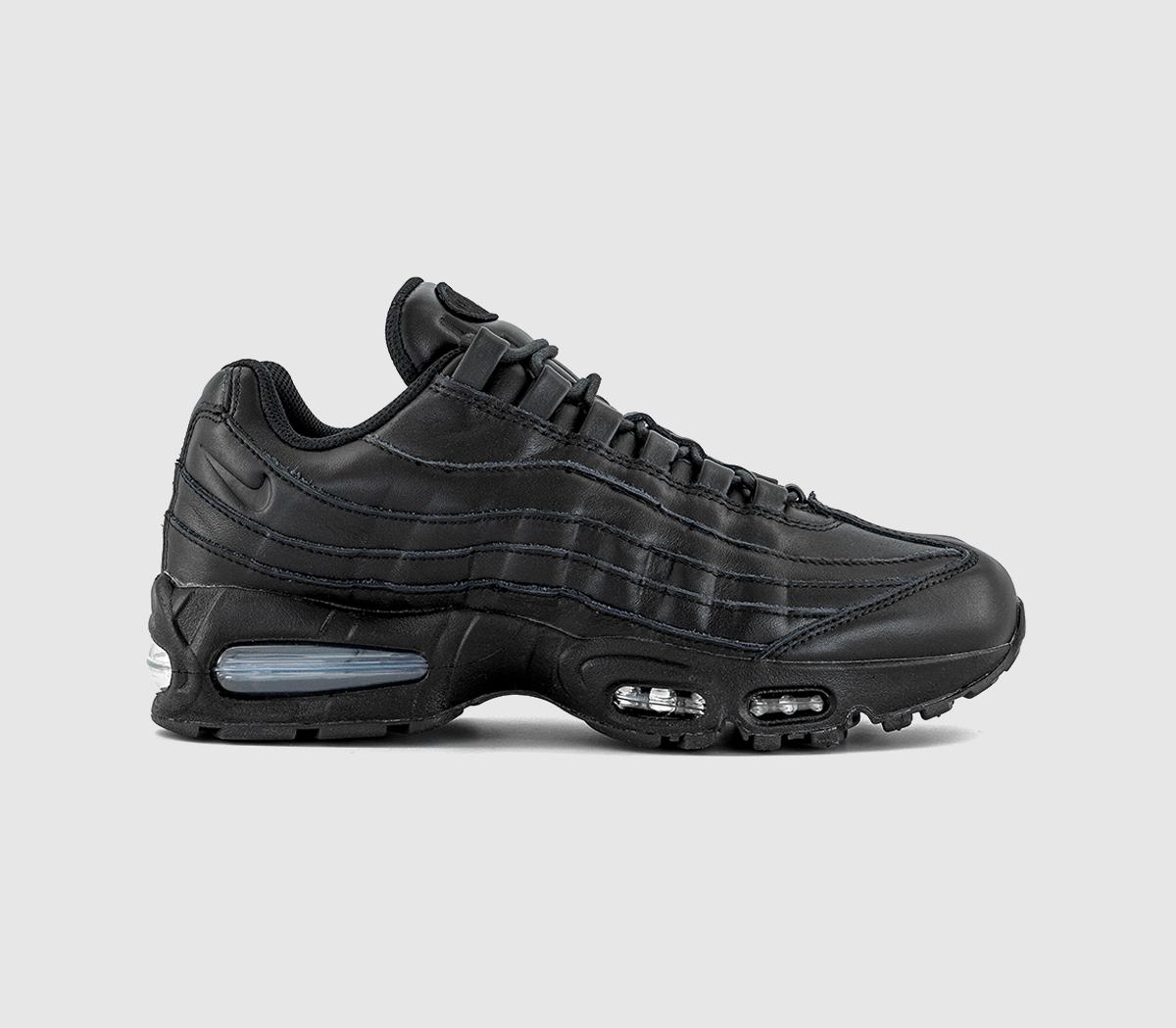 Click here for Nike Air Max 95 Trainers Black Black Black QS  6 E... prices