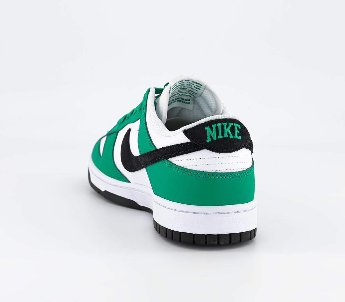 Nike Dunk Low Trainers Stadium Green Black White - Men's Trainers