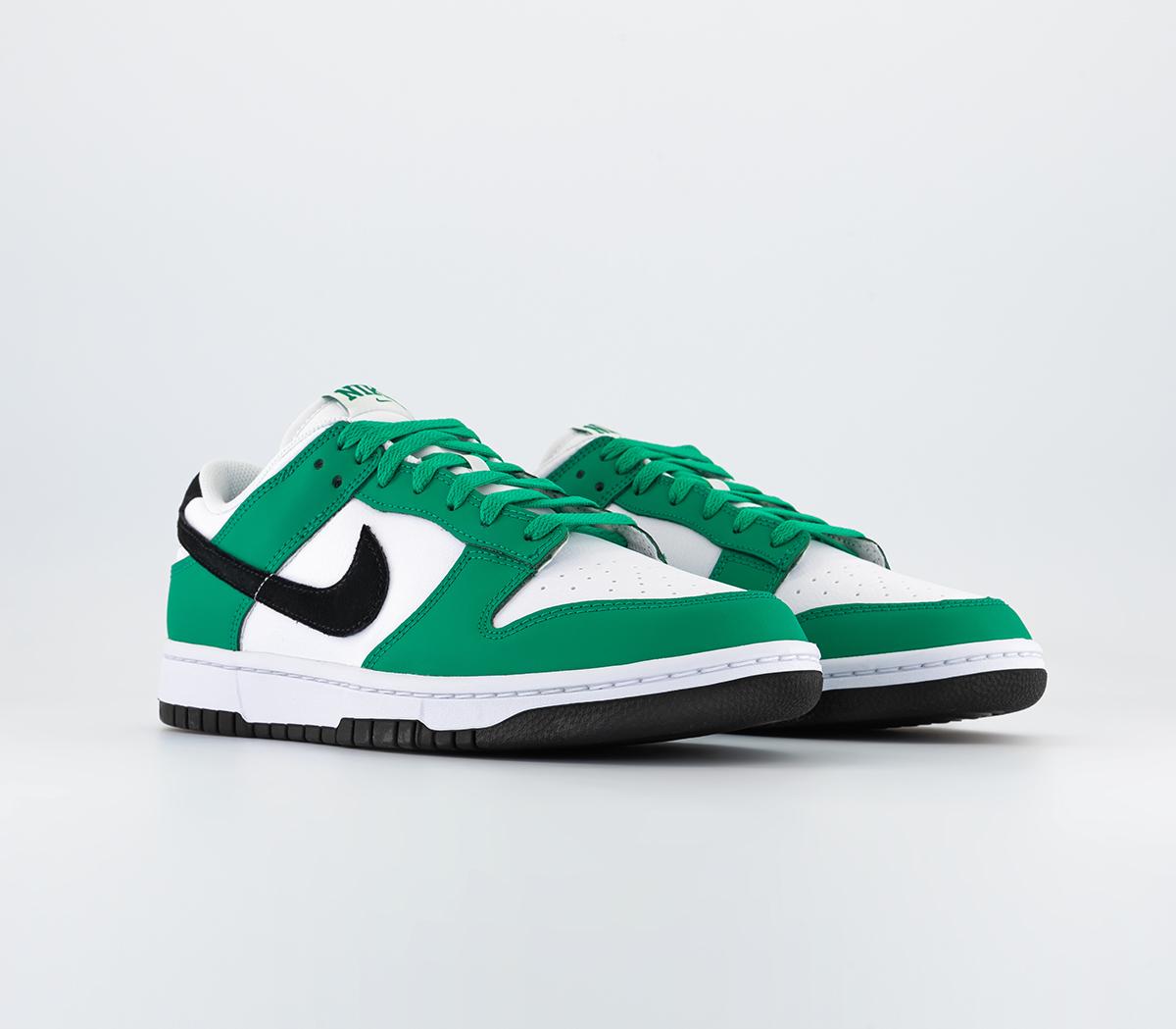 Nike Dunk Low Trainers Stadium Green Black White - Men's Trainers