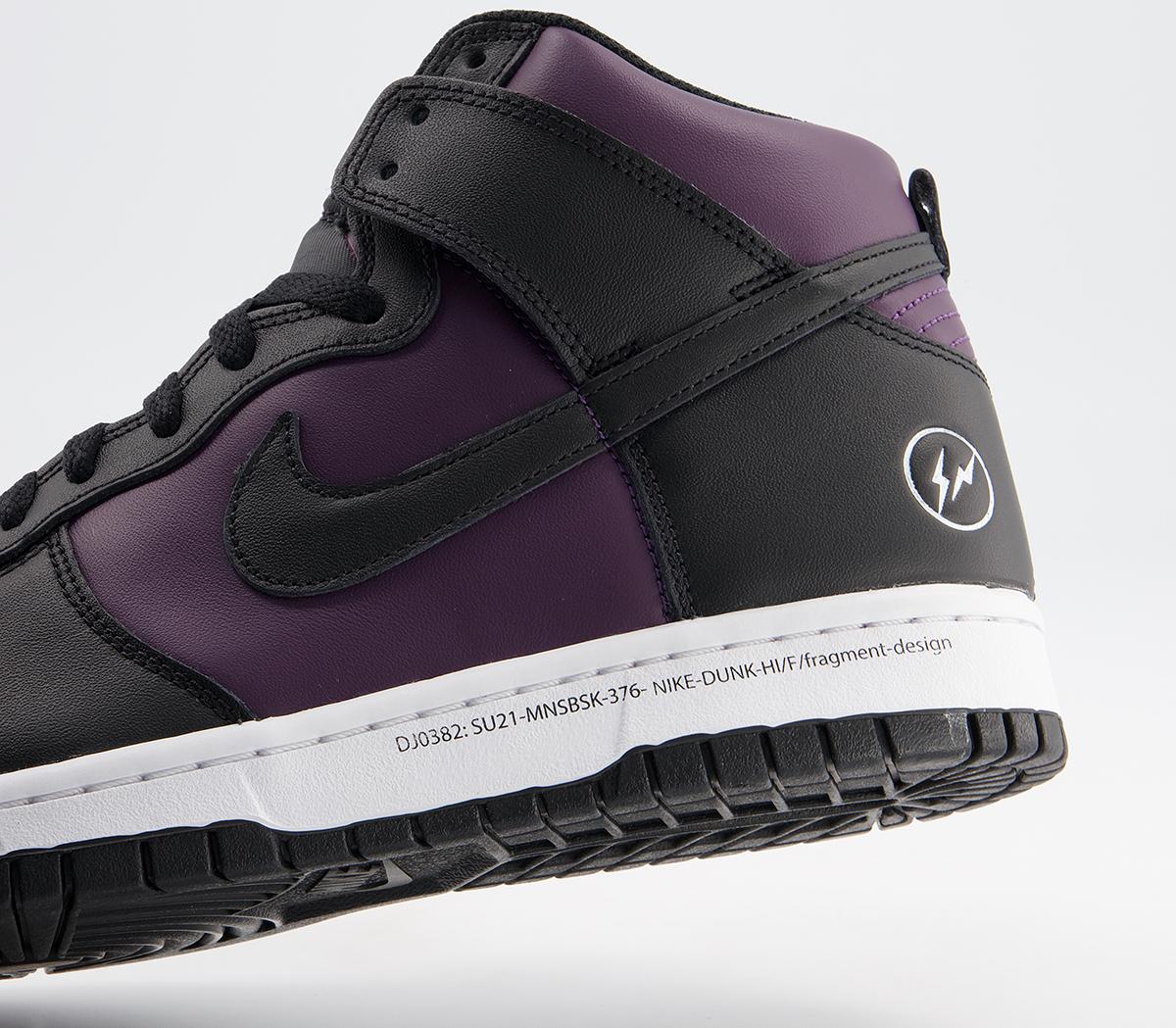 Nike Dunk Hi Trainers F Wine Black White - Unisex Sports