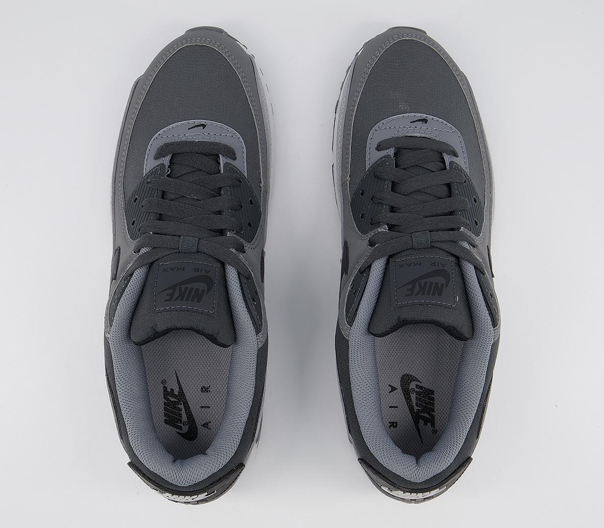 Nike Air Max 90 Trainers Anthracite Black Grey Cool Grey Stadium Grey ...
