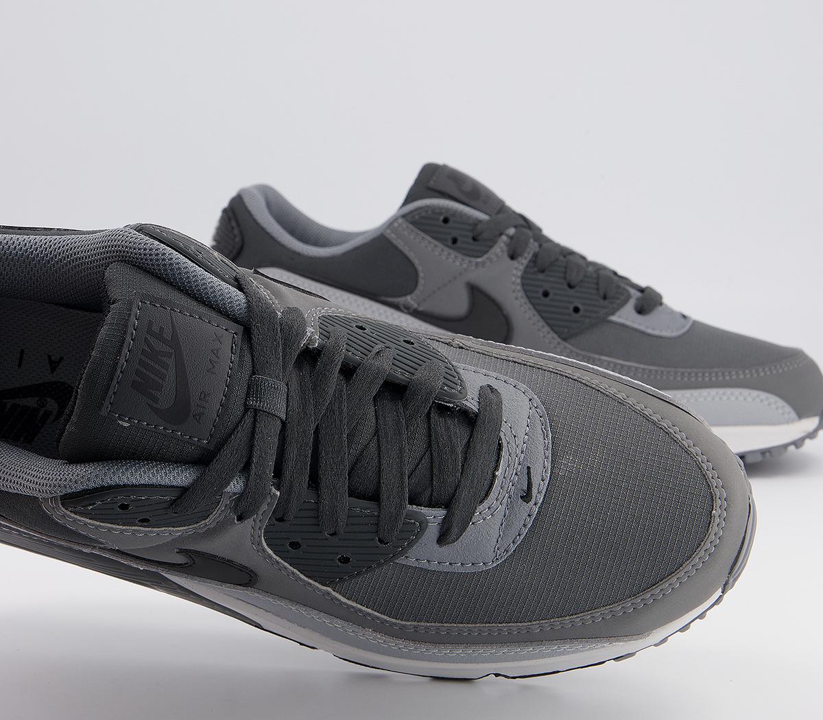 Nike Air Max 90 Trainers Anthracite Black Grey Cool Grey Stadium Grey ...