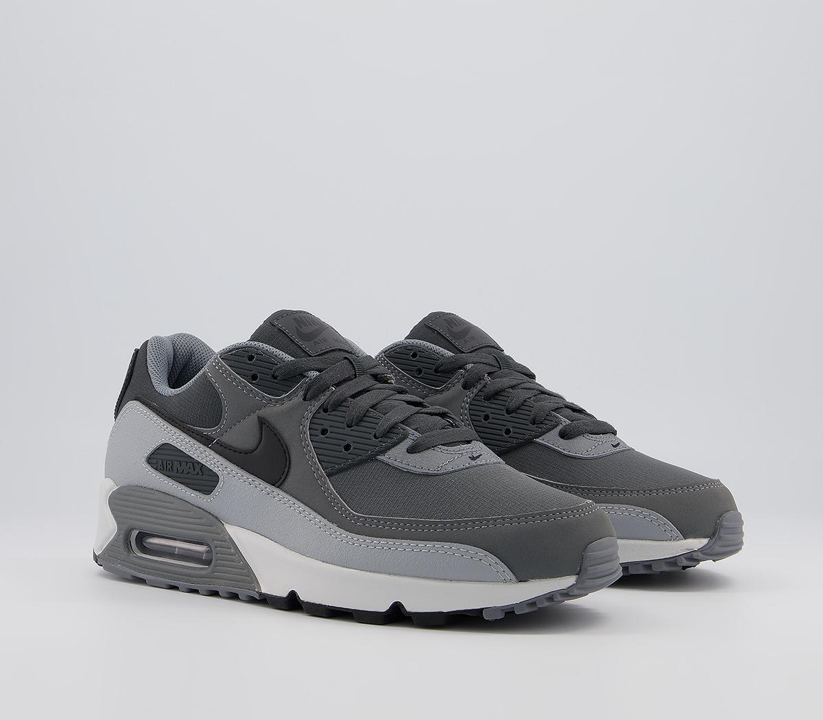 Nike Air Max 90 Trainers Anthracite Black Grey Cool Grey Stadium Grey ...