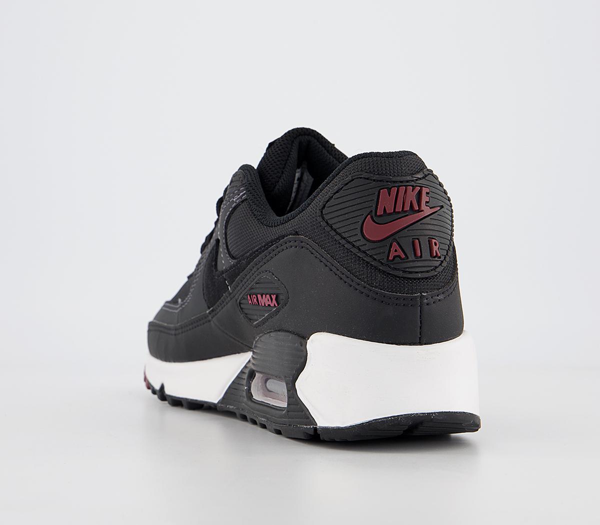 Nike Air Max 90 Trainers Anthracite Black Team Red Summit White - Nike ...