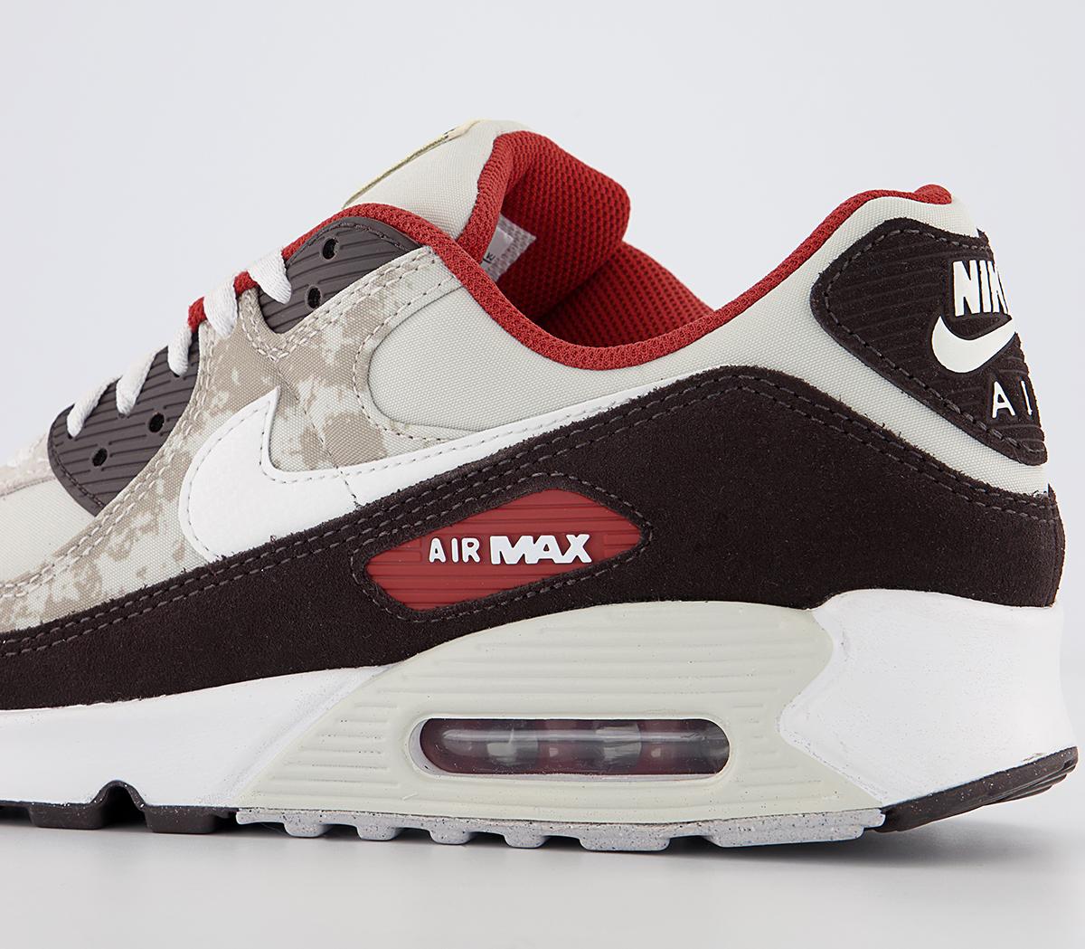 Nike Air Max 90 Trainers Light Bone Summit White Khaki - Men's Trainers