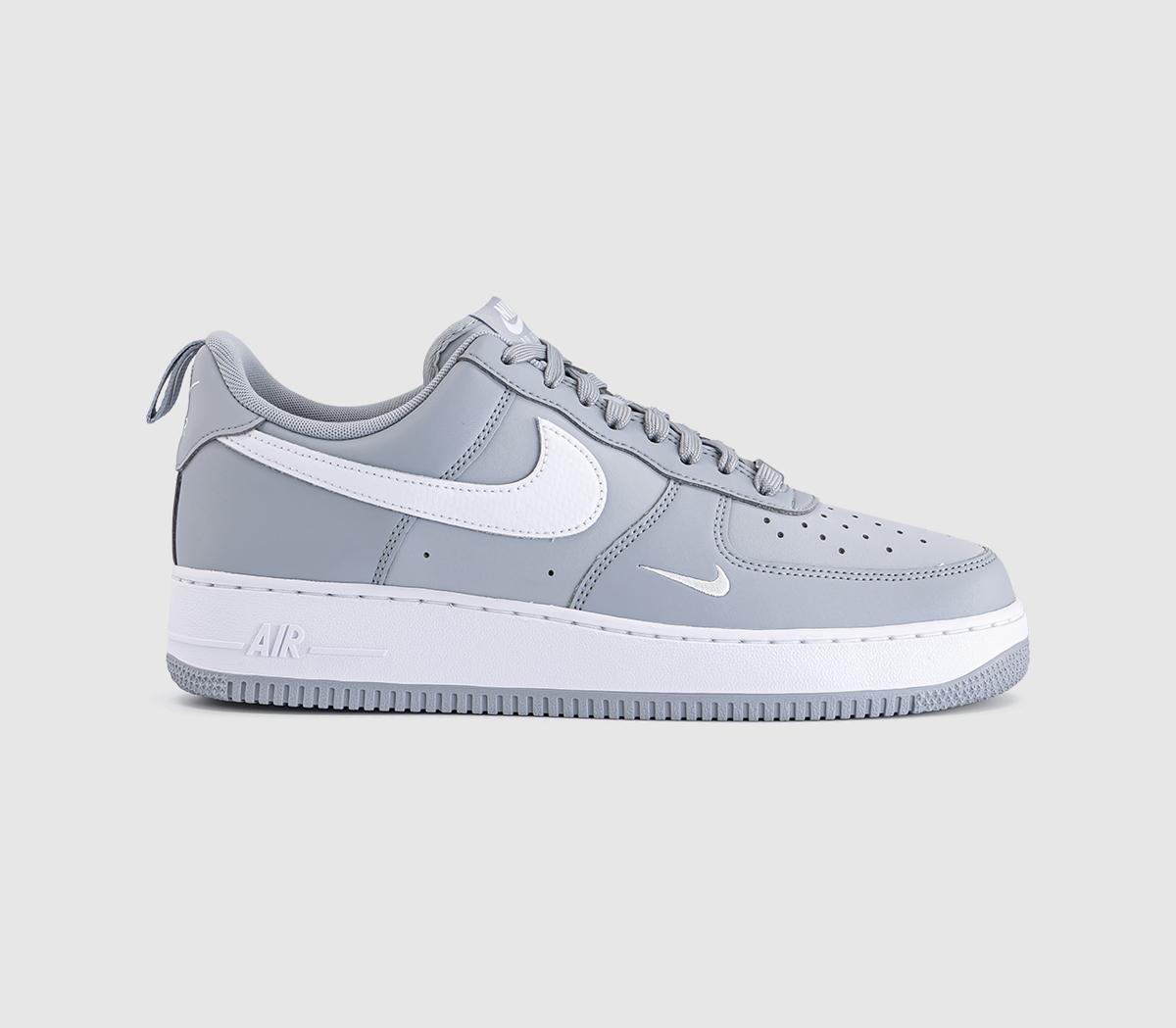 Click here for Nike Mens Air Force 1 07 Trainers Wolf Grey White... prices